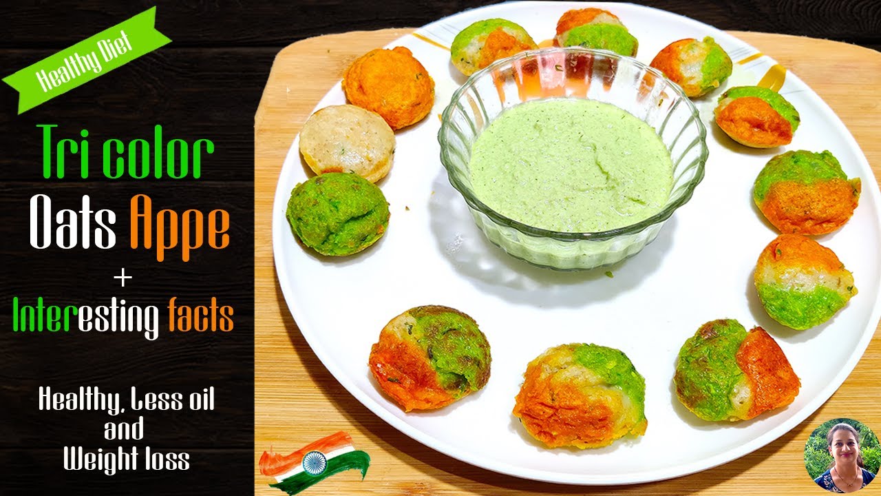 Tricolor Oats Appe | Easy, Quick, Healthy, weight loss, Breakfast ...