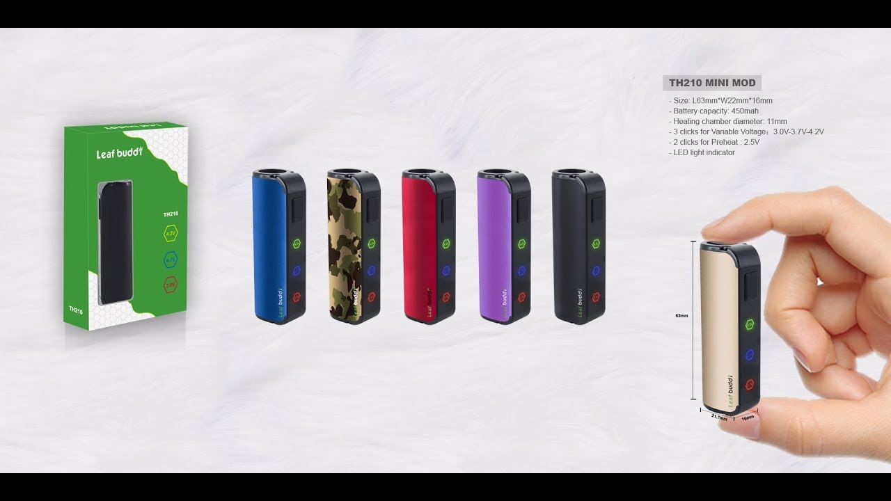 Leaf Buddi TH- 210 Mini Box Mod for CBD oil - YouTube