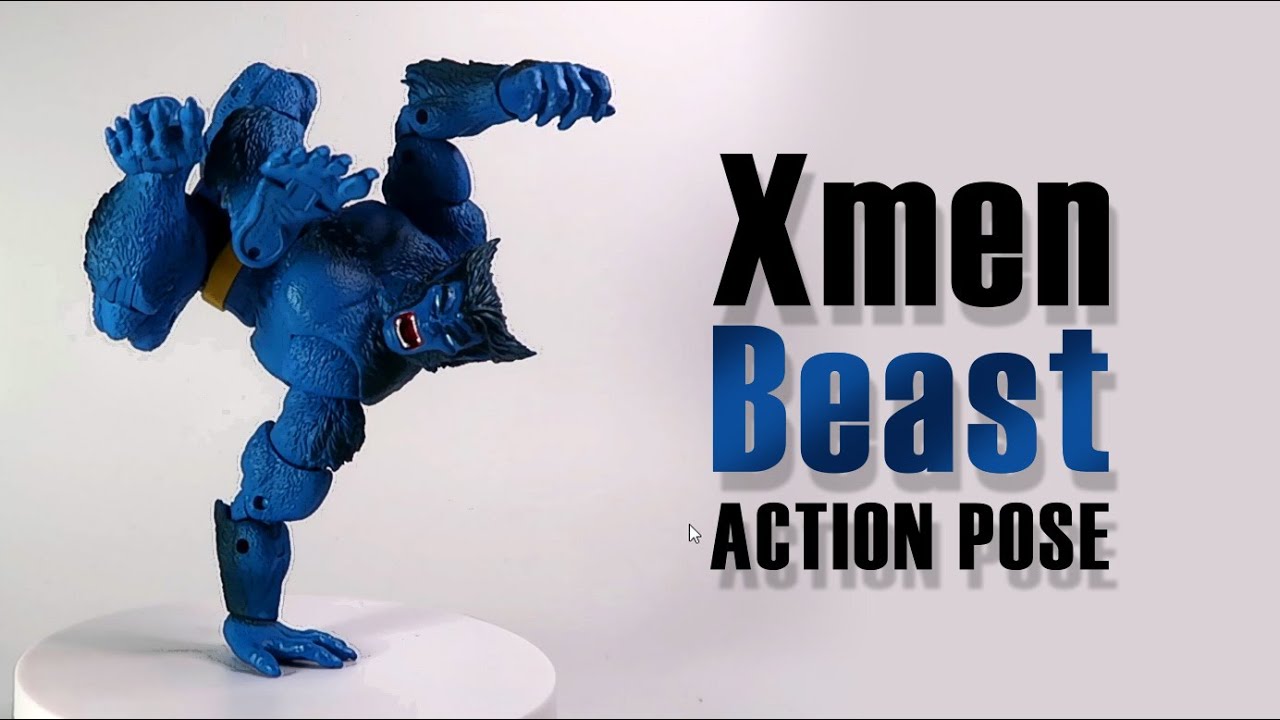 Marvel legends xmen beast action figure Action pose - YouTube