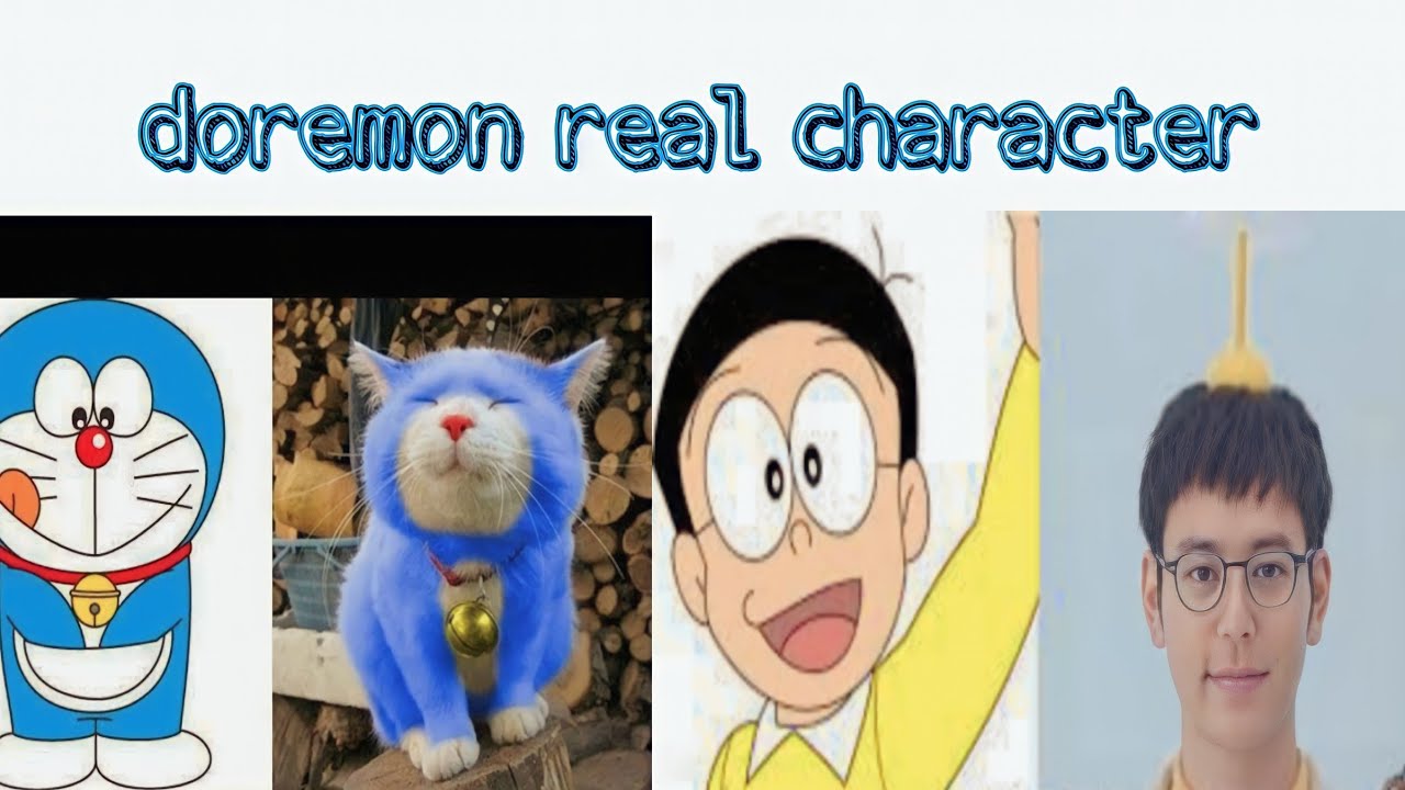 doremon real characters #catonyoutube #doremon - YouTube