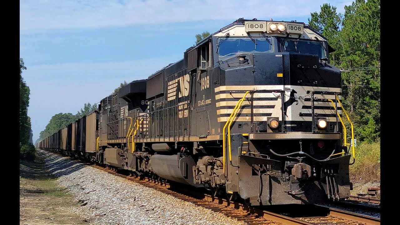 NS 242 rolls by Hopkins with SD70ACC 1808 leading - YouTube