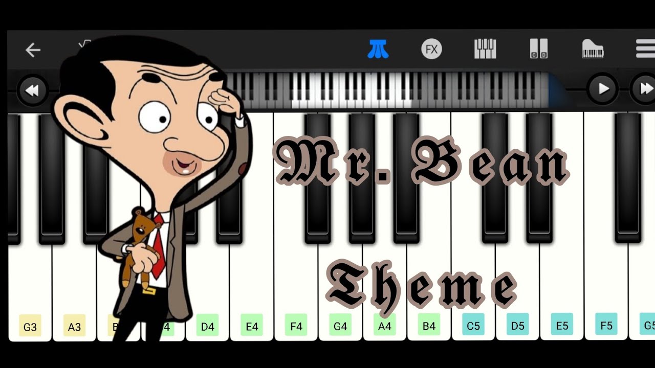 Mr. Bean Theme | Piano Tutorial w/Notes | Melodia - YouTube