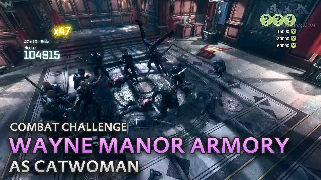 Batman: Arkham City - Wayne Manor Armory [as Catwoman] - Combat ...