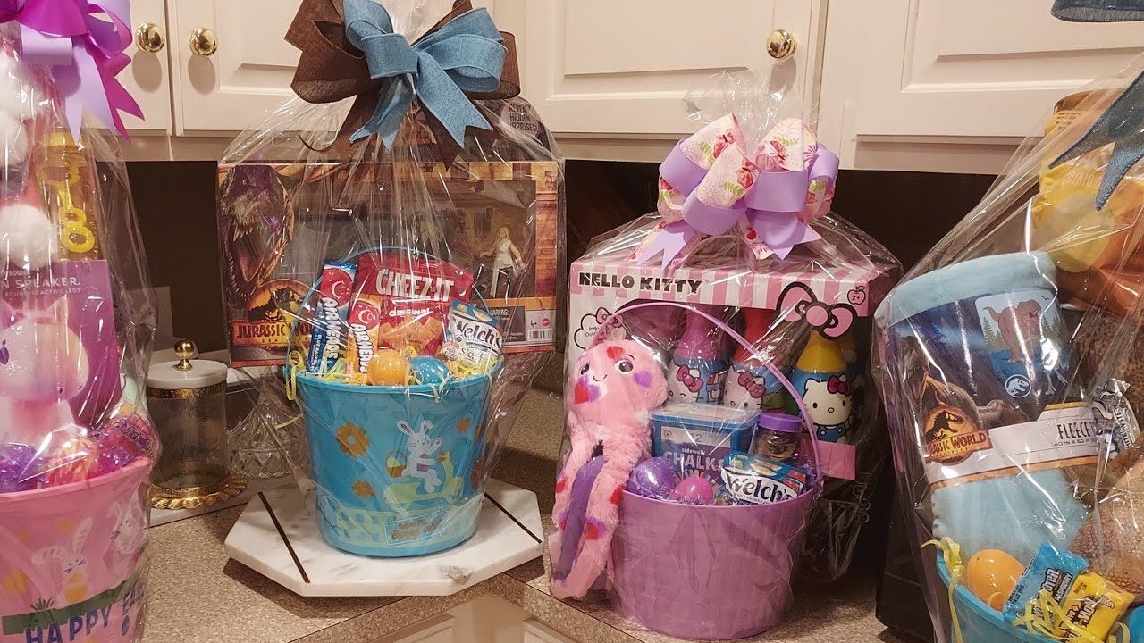 Character Theme Easter Gift Baskets - YouTube