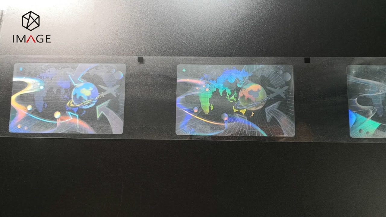 Hologram laminate patch, heat laminate overlay for ID cards - YouTube