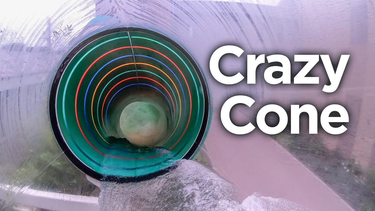 Crazy Cone Water Slide Onride - Marveld Recreatie - YouTube