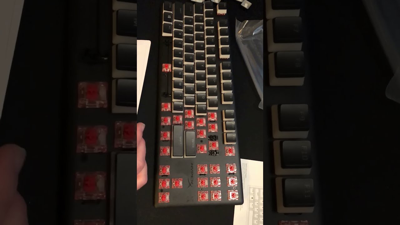 How to change keycaps on HyperX Origins Core TKL Keyboard #shorts - YouTube