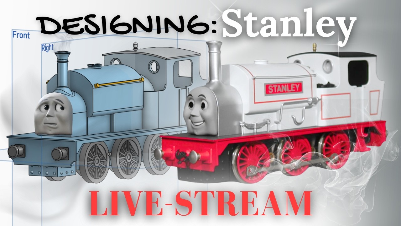 CAD Designing: Stanley the Silver Engine - YouTube