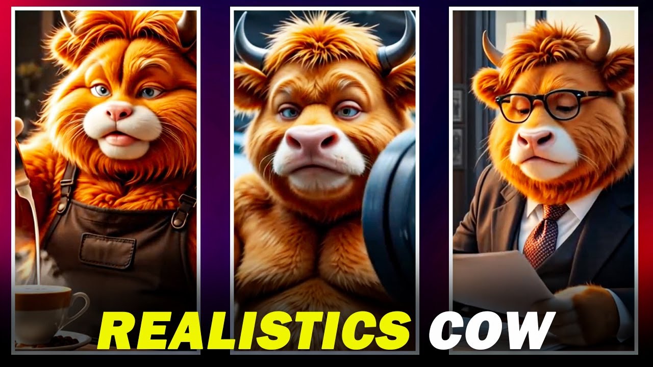 Cow vs. Human Jobs | Realistic AI Art | cows videos | Beautiful story ...