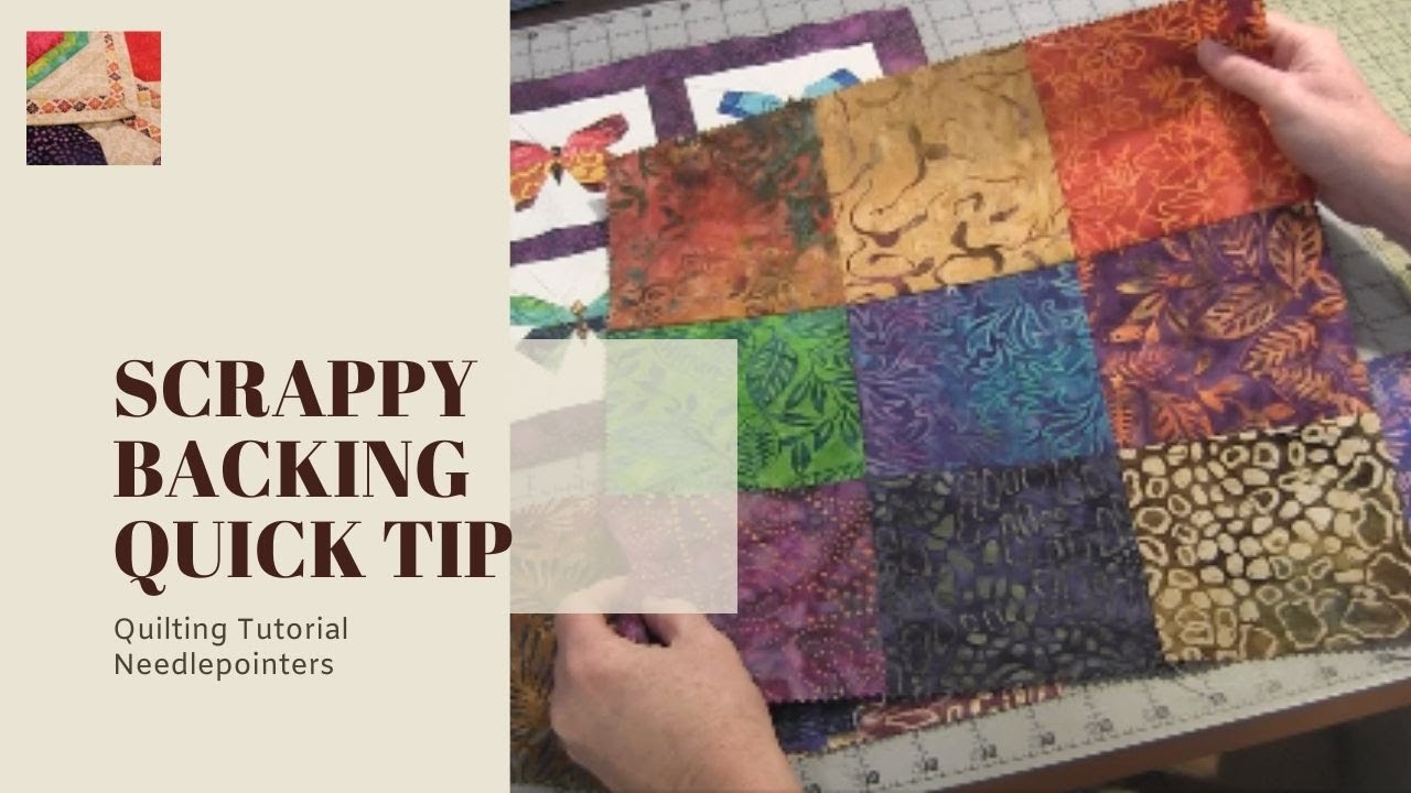 Create a Scrappy Quilt Backing for a Wall Hanging - YouTube