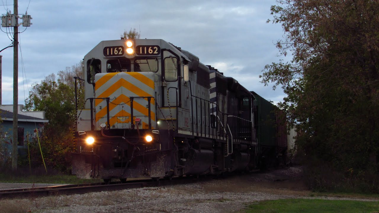 Lake State Railway Train 326 with LSRC 1162 and LSRC 1171 leading 78 ...