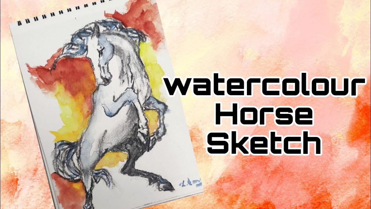 How to watercolour a Horse #horse #drawing #watercolor - YouTube