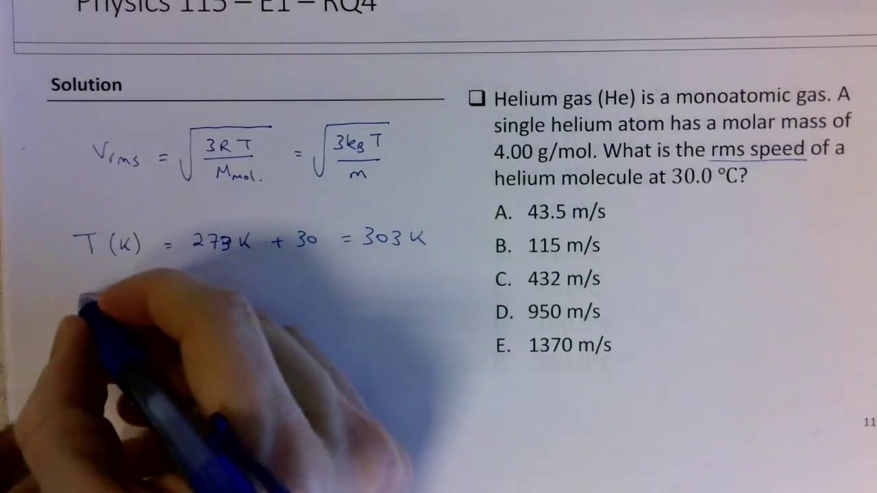 RMS Speeds and Unit Conversion - YouTube