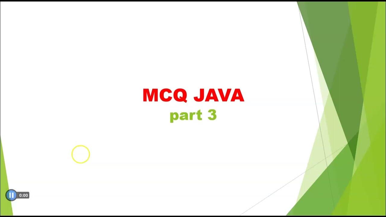 MCQ JAVA part 3 - YouTube