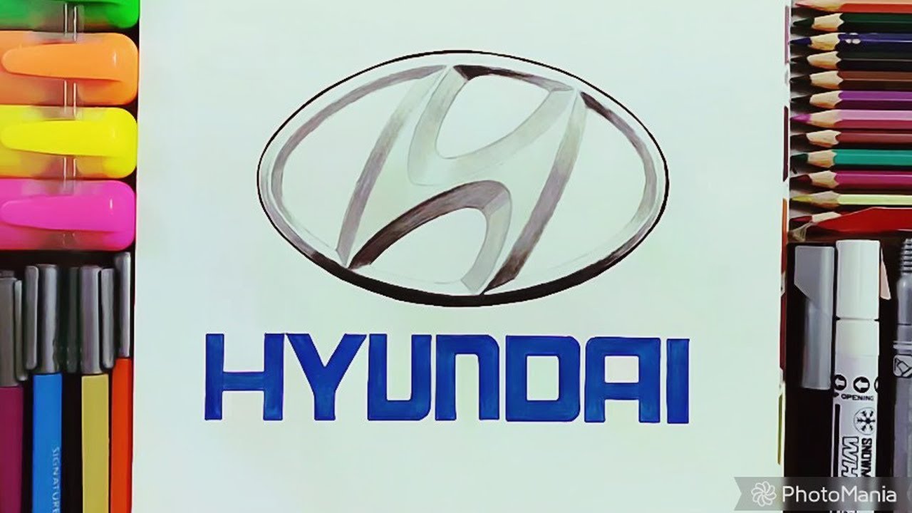 How to Draw the Hyundai Logo - Hyundai Cars - YouTube