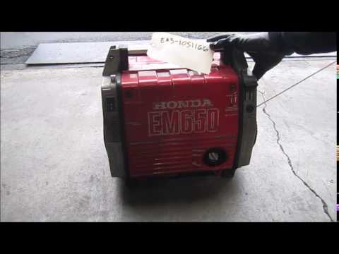GovDeals: Honda EM650 Gas-Powered Portable Generator - YouTube