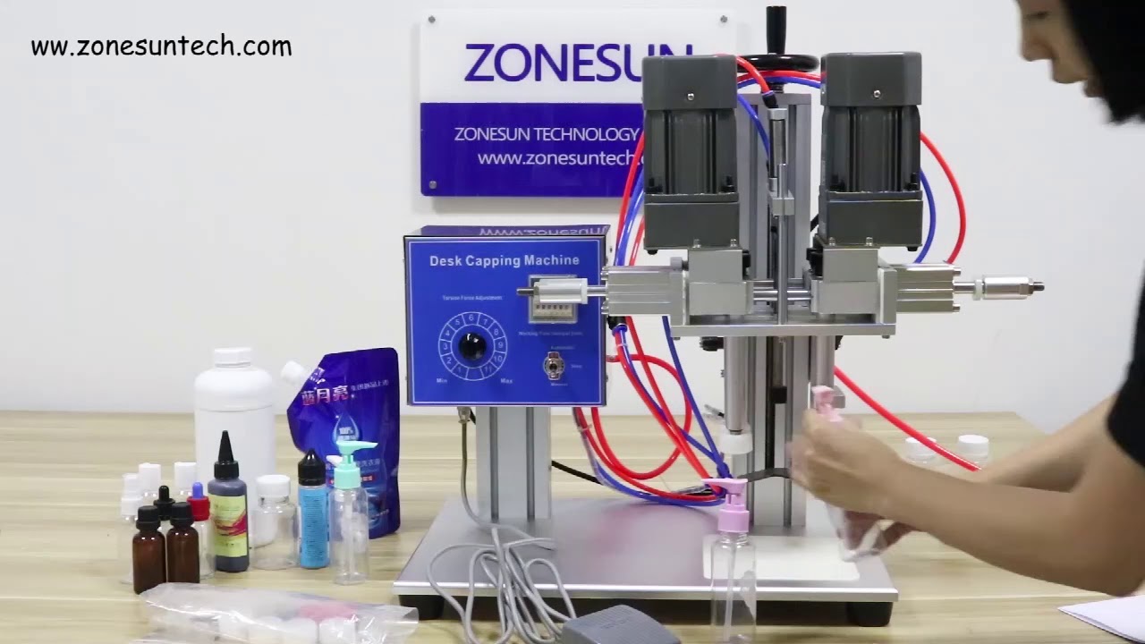 Full Automatic Bottle Capping Machine - YouTube