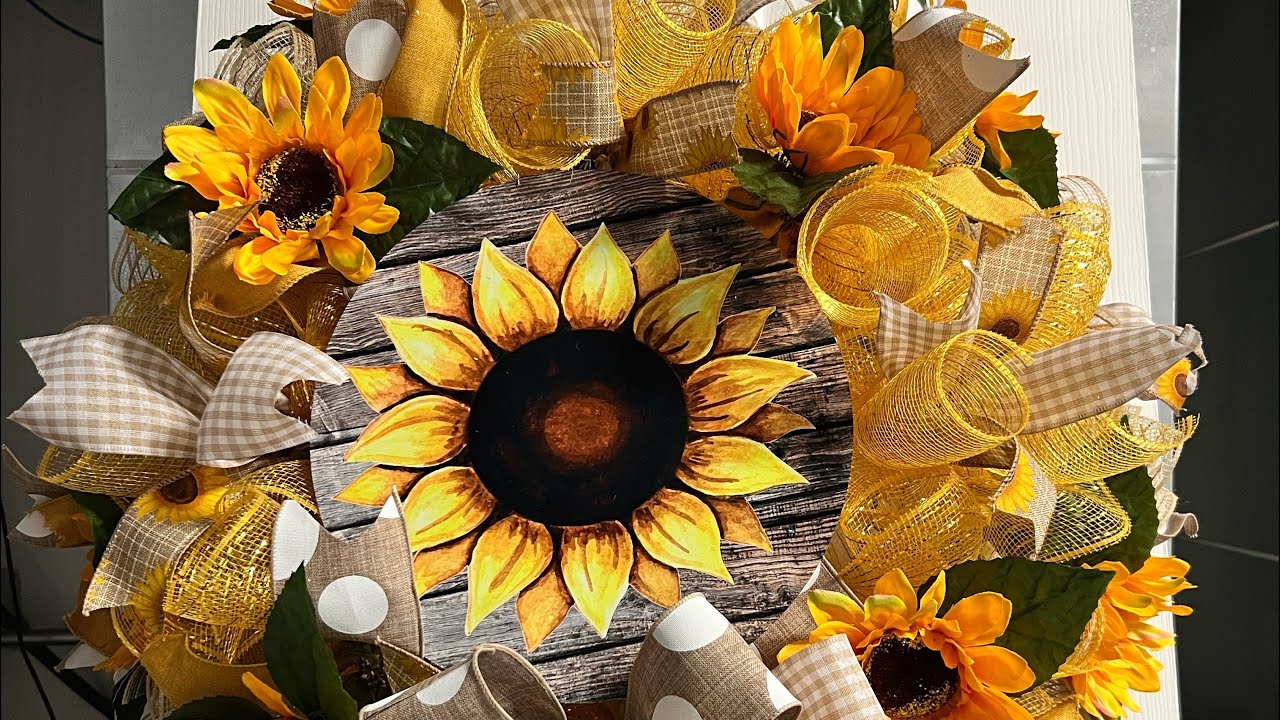 Summer or Fall Sunflower wreath| Hard Working Mom |How to| Wreath Kit ...