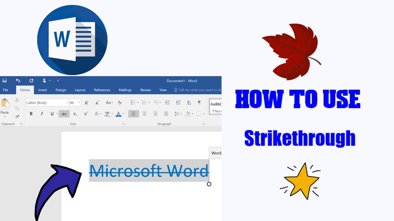 What is strikethrough and How to apply it on text || Tutorial No.6 ...