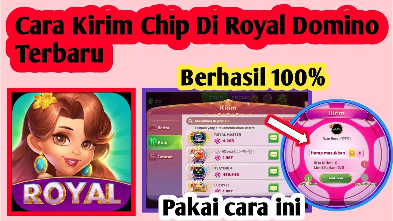 Cara Kirim Koin Di Royal Domino | Koin Royal Domino - YouTube