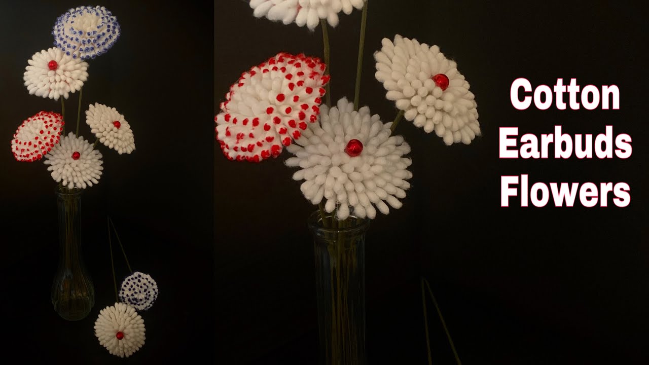 earbud craft idea | cotton bud craft idea | flower making idea ...