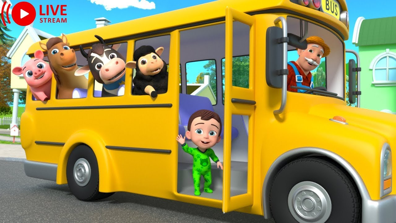 Wheels on the Bus Remix | Fun 3D Animation for Kids 🎶🚌 - YouTube