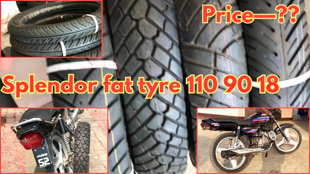 Splendor modified big tyre || 100 90 18 modified tyre || price 💲 ...