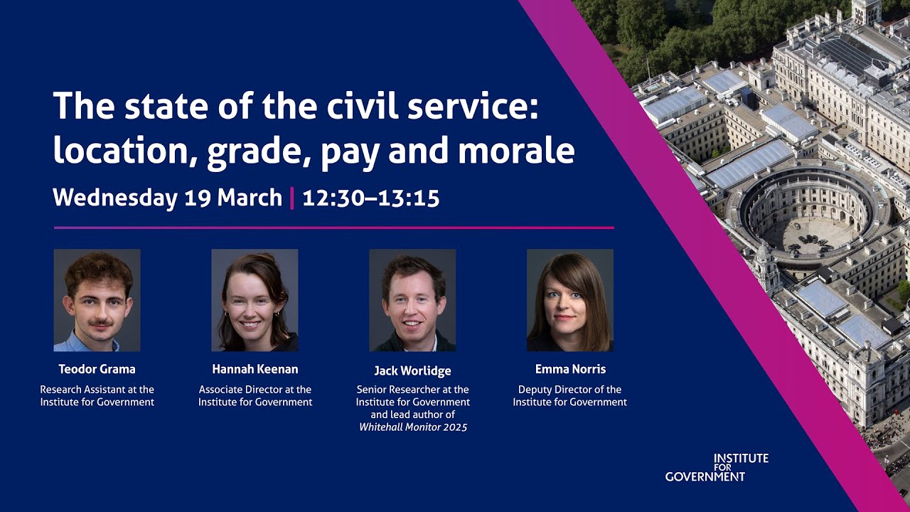 The state of the civil service: location, grade, pay and morale - YouTube