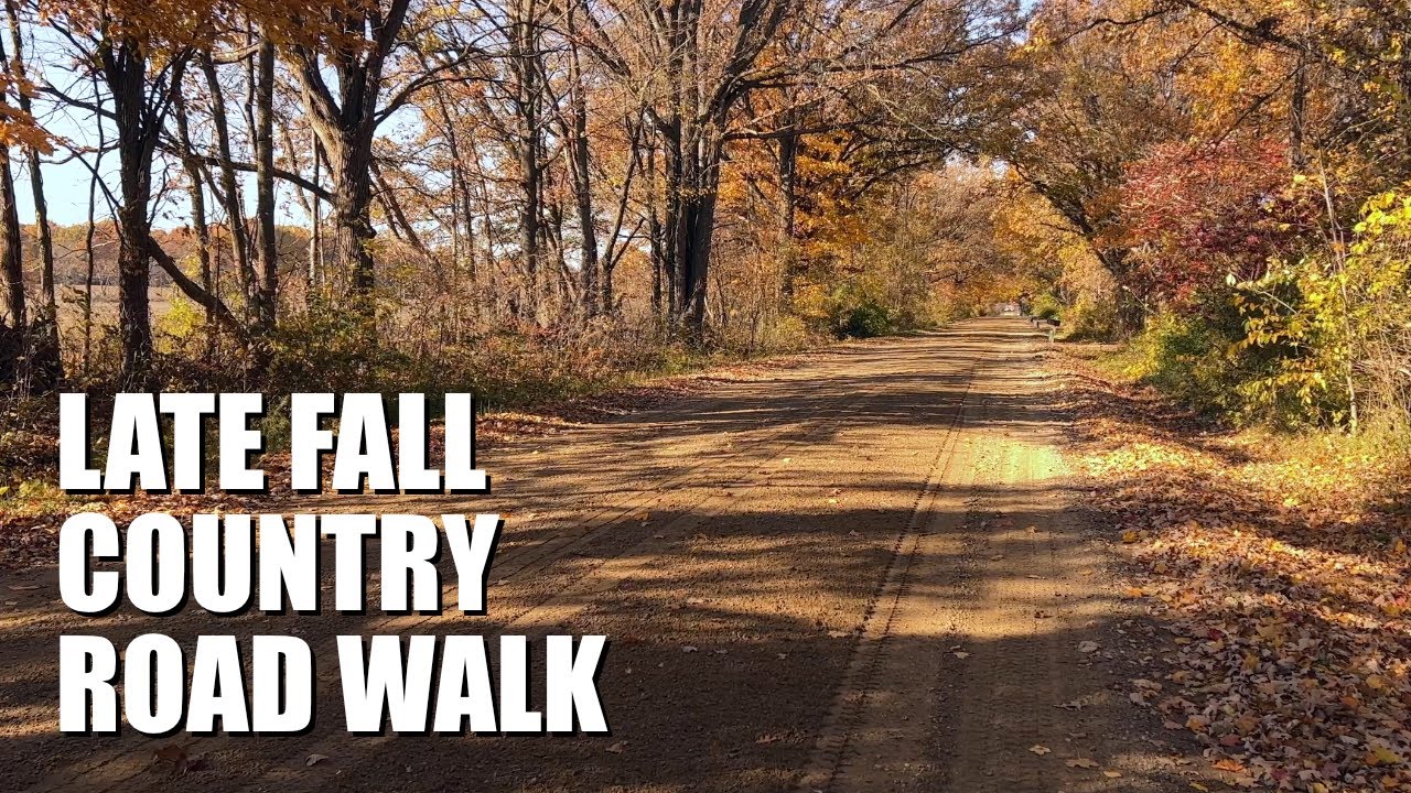 [4K] Late Fall Country Road Walk - YouTube