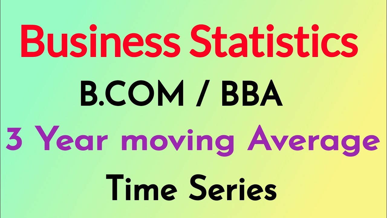 3 Year moving average | Time Series - YouTube