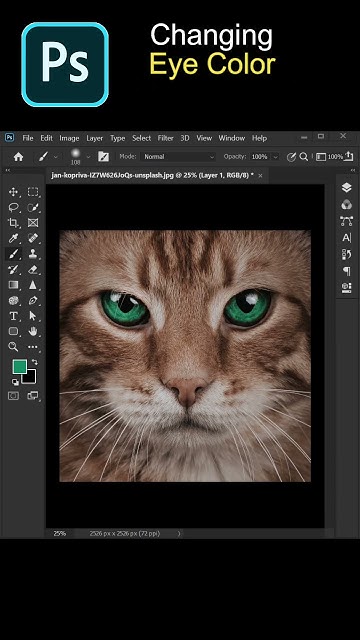 Eye color changing | Photoshop Tutorials Shorts - YouTube