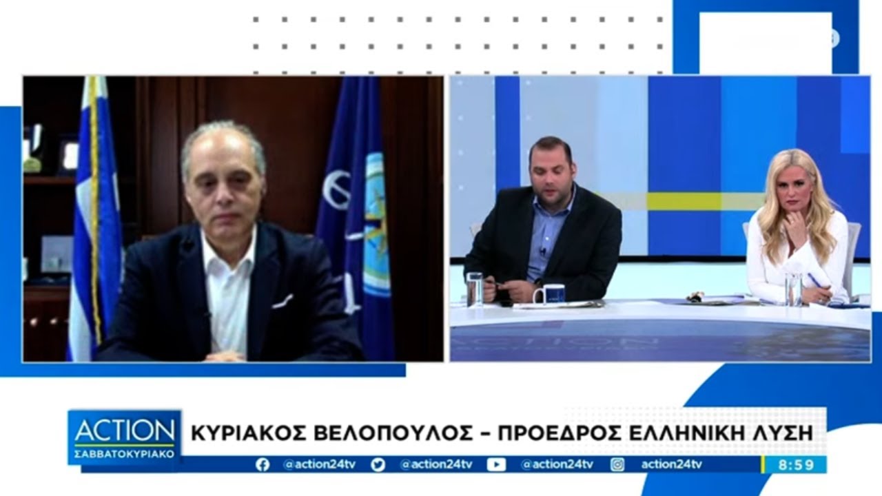 Εκλογές 2023: Ο πρόεδρος της Ελληνικής Λύσης, Κ. Βελόπουλος, στο Action ...
