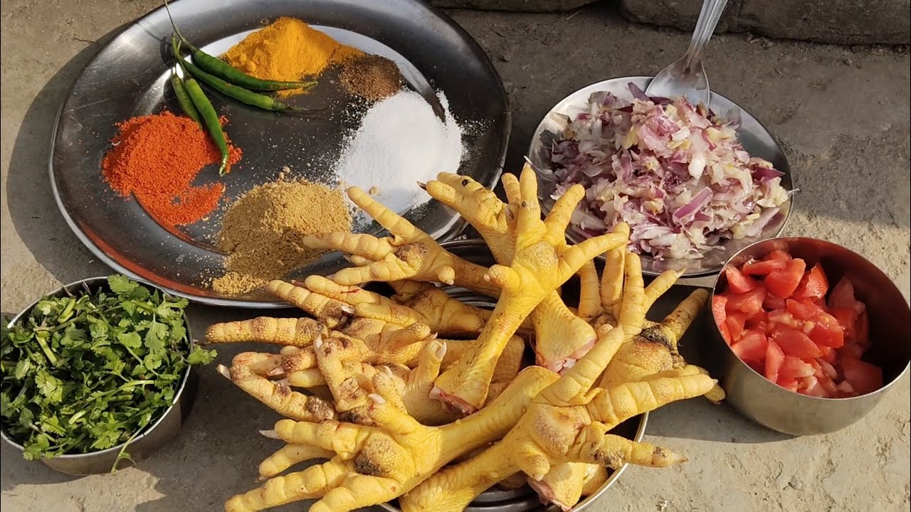 चिकन पंजा पूरी रेसिपी,, murge ke panje full recipe,, chicken panja ...