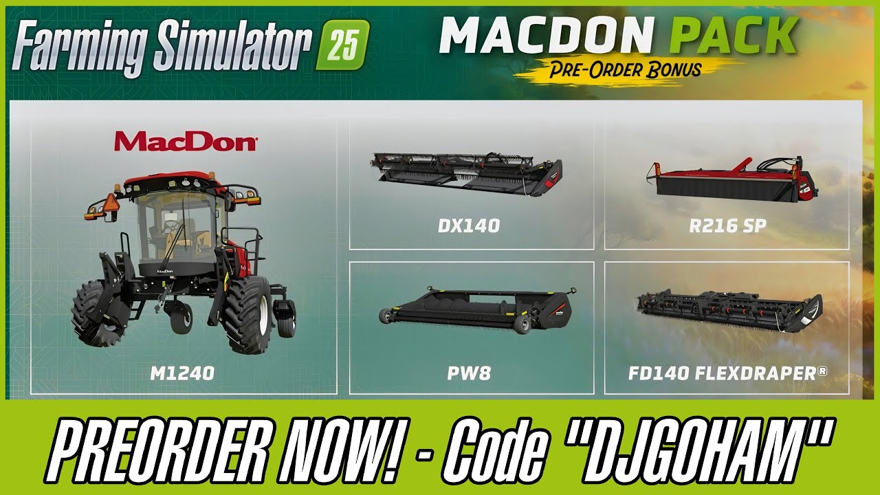 Farm Sim 25 - MacDon Pack Contents - YouTube