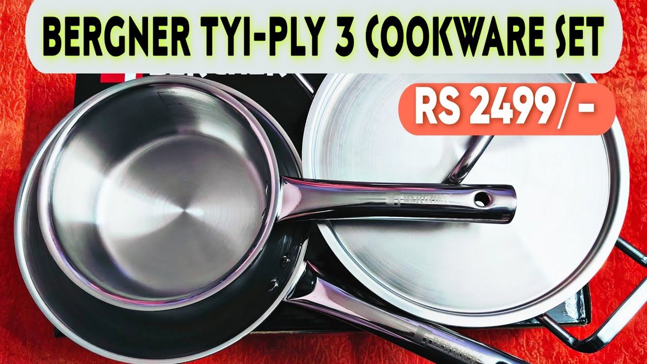 UNBOXING BERGNER TRI-PRO TRI-PLY 4PC COOKWARE SET #kitchen #bergner # ...