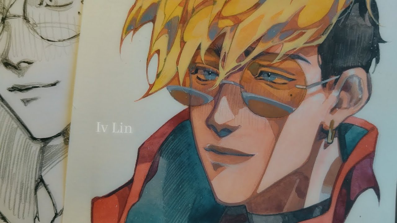 Drawing Vash the Stampede | Iv Lin - YouTube