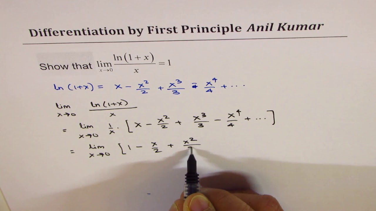 Limit Natural Log As X Approaches Zero For Ln X YouTube