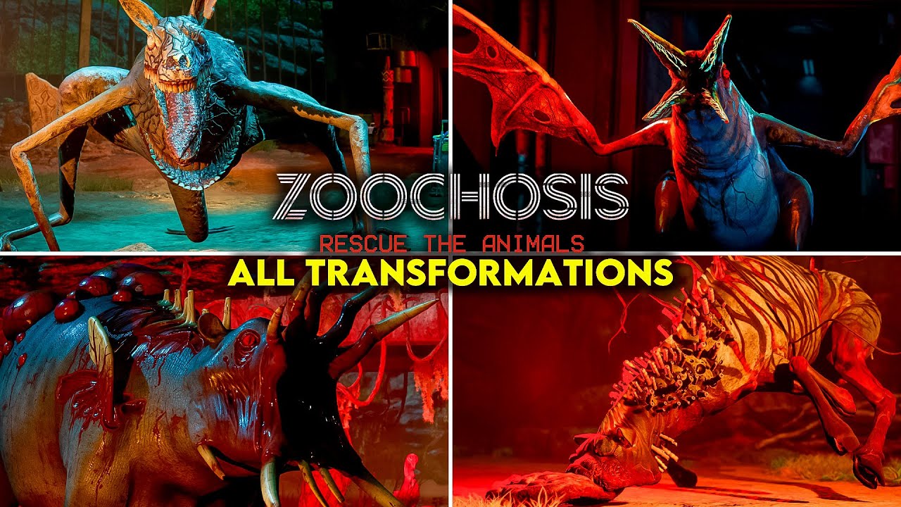 Zoochosis - All Animals Transformations and Boss Fights - YouTube