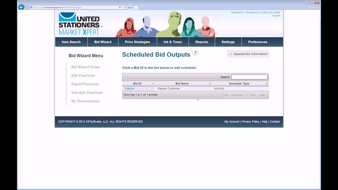 Bid Wizard Schedule Functions - YouTube