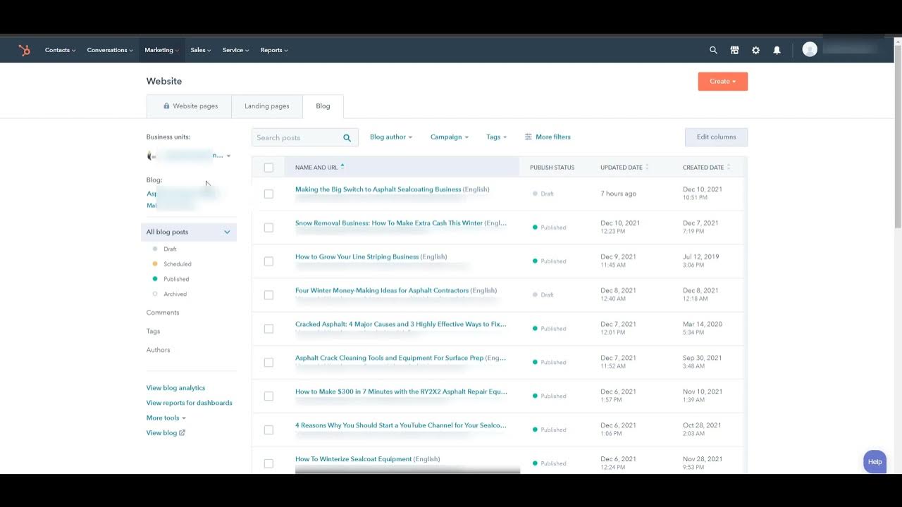 How to find the blogs connected to hubspot - YouTube