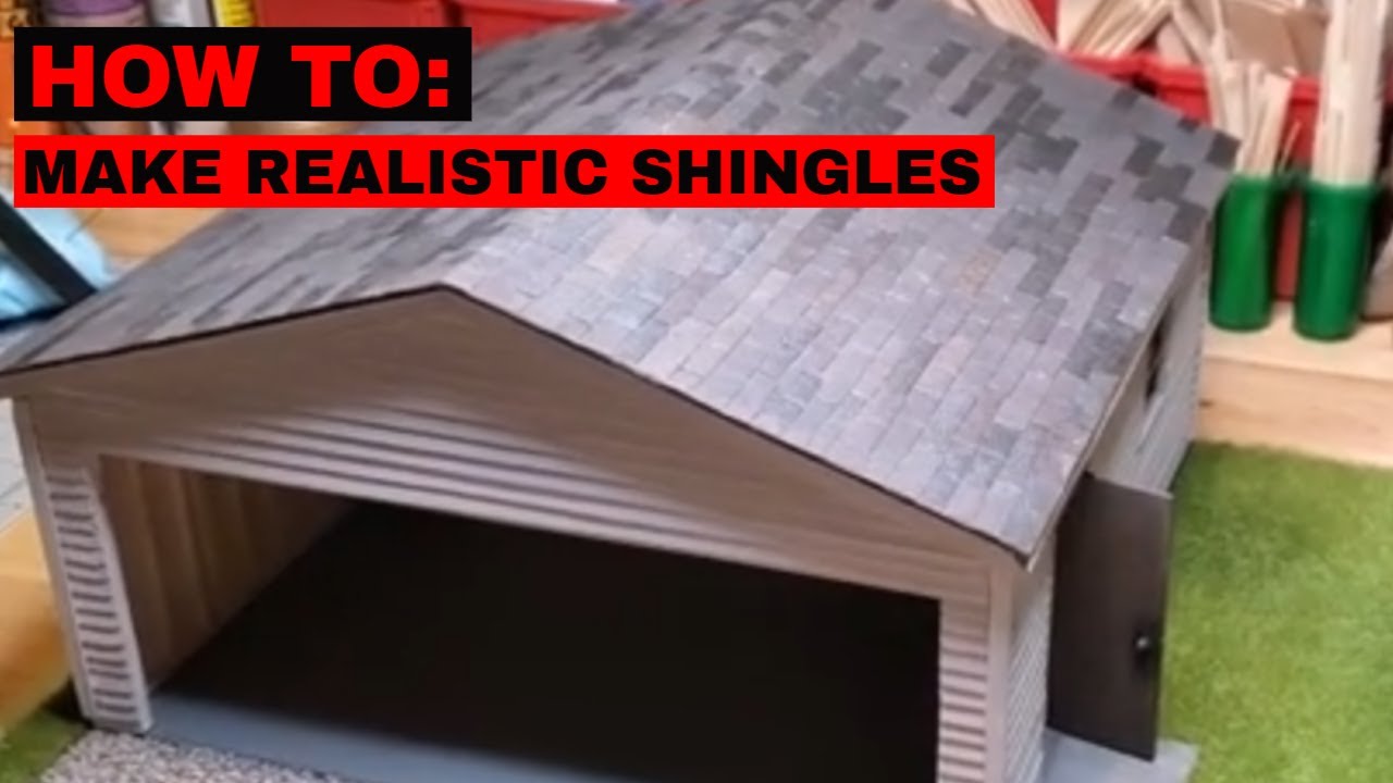 How to... REALISTIC SHINGLES FOR SCALE GARAGE. Turn on CC for ...
