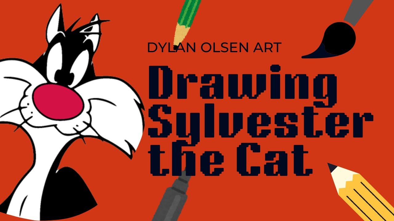 How to Draw Sylvester the Cat from the Looney Tunes Series - YouTube