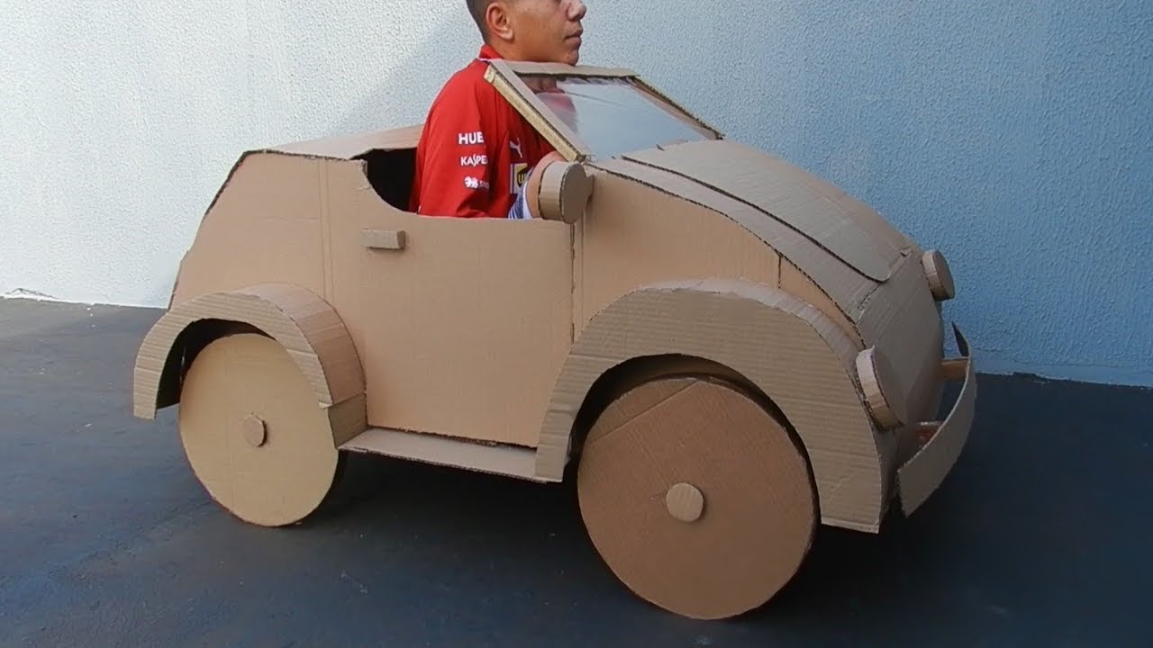 How to make Amazing classic mini cars from carton cover and pvc pipe ...