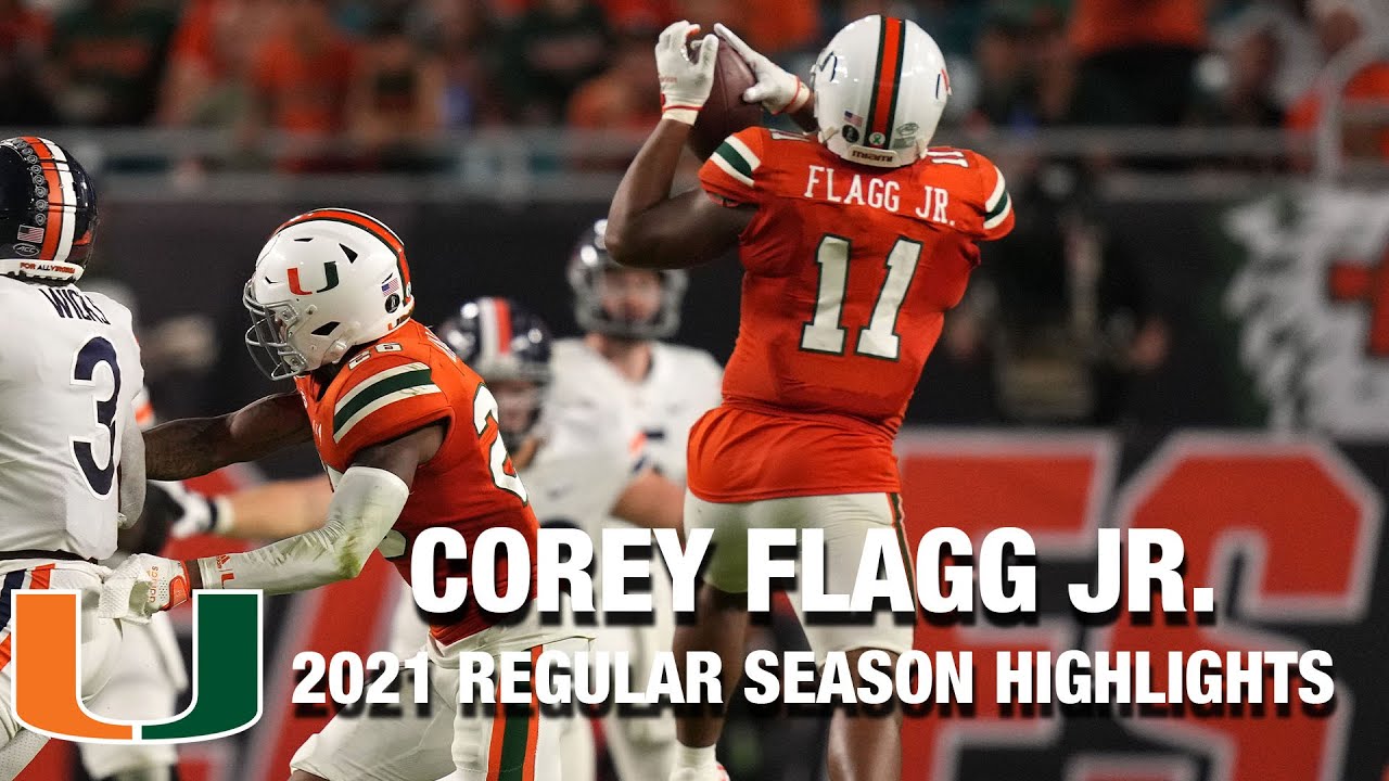 Corey Flagg Jr. Regular Season Highlights | Miami LB - YouTube