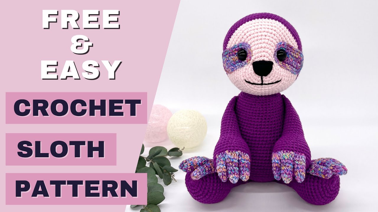 FREE crochet sloth pattern | Crochet sloth tutorial | How to crochet ...