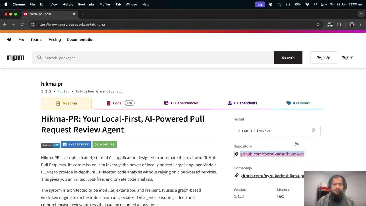 Introducing hikma-pr (Local AI assisted pull request reviewer) - YouTube