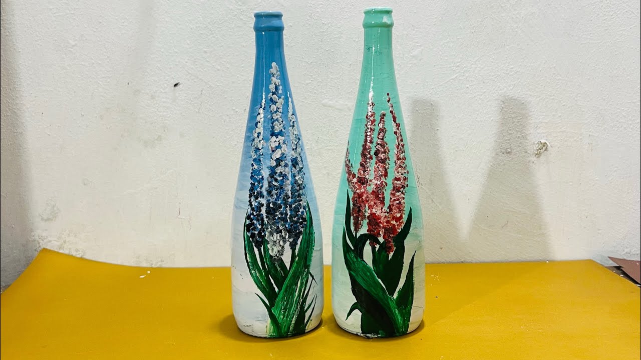Bottle Art | Glass Bottle Decor Idea | Best Out Of Waste Craft Idea ...