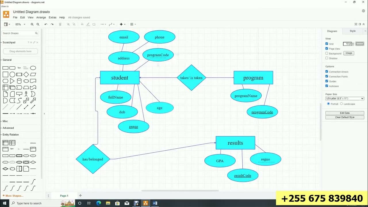 MYSQL DATABASE CREATING RELATIONAL SCHEMA FROM ERD (converting ERD to relational schema) part 9 ...