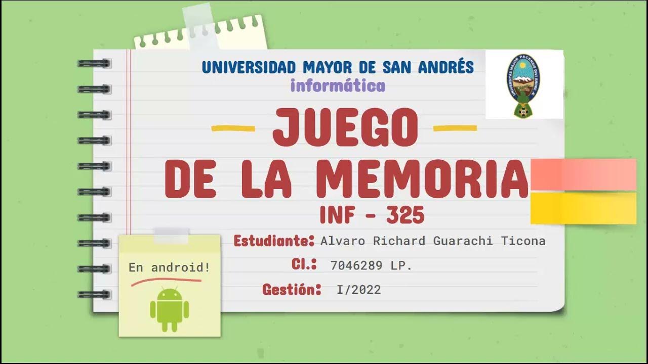 Juego de la Memoria en Android Studio SDK - YouTube