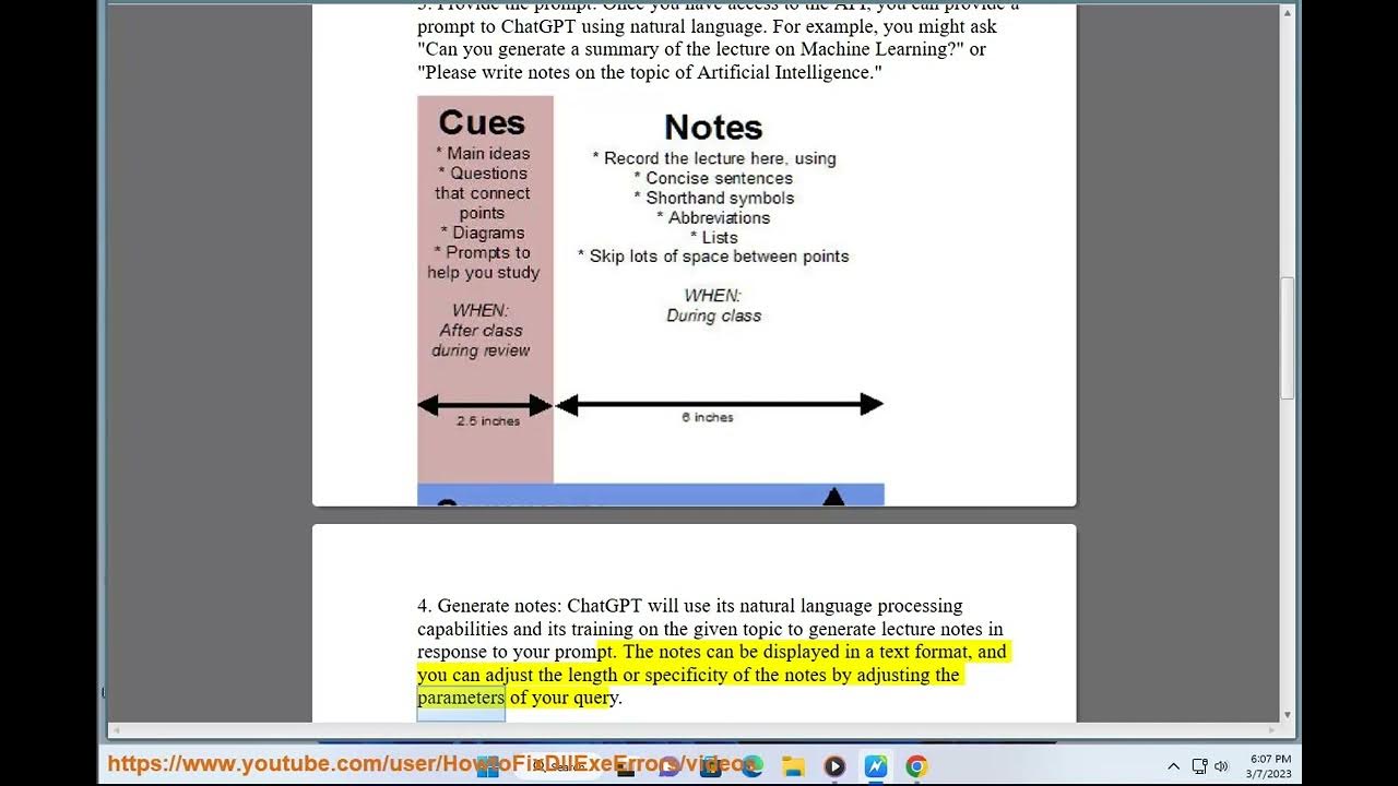 Make ChatGPT produce lecture notes - YouTube